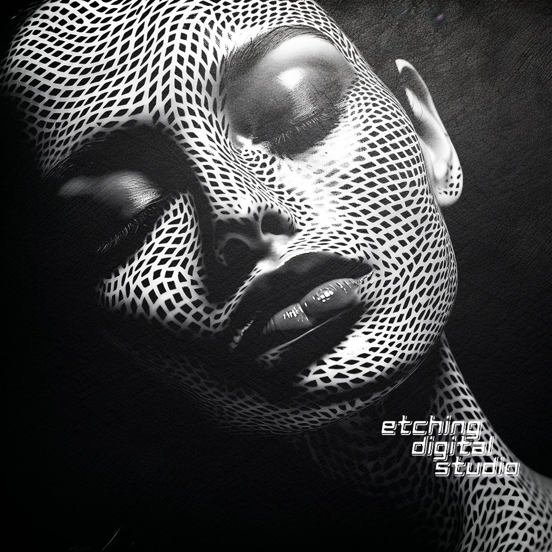 Girl Portrait PNG for CNC Laser Engrave, Laser Burn, Glowforge File ...