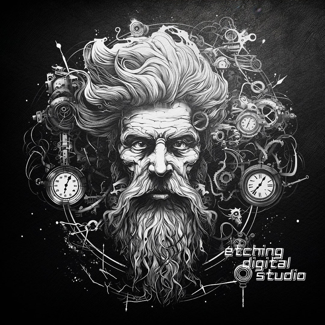 Gothic Clockmaker PNG for CNC Laser Engrave, Laser Burn, Glowforge File ...