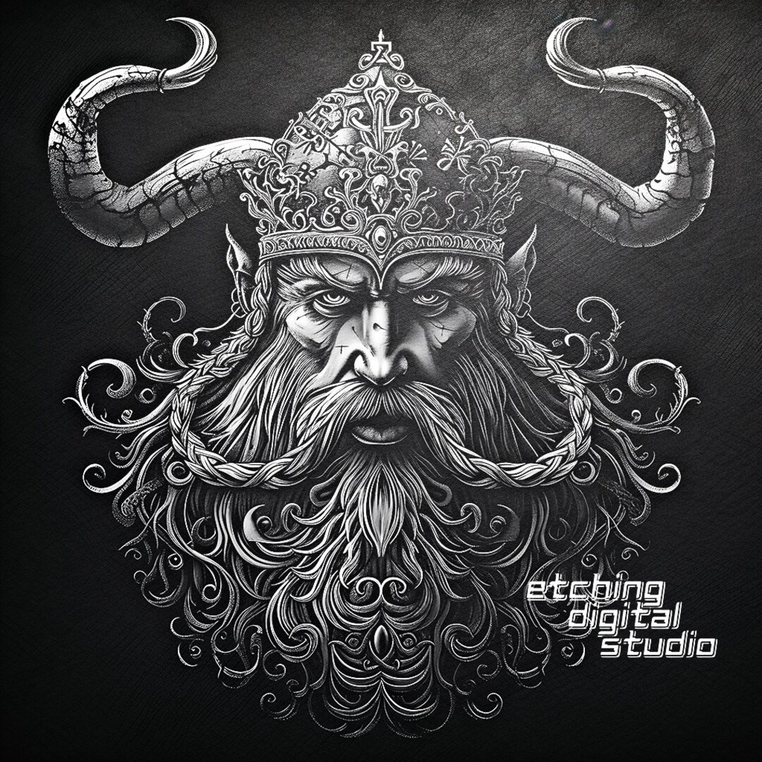 Viking PNG for CNC Laser Engrave, Laser Burn, Lightburn File, Slate ...