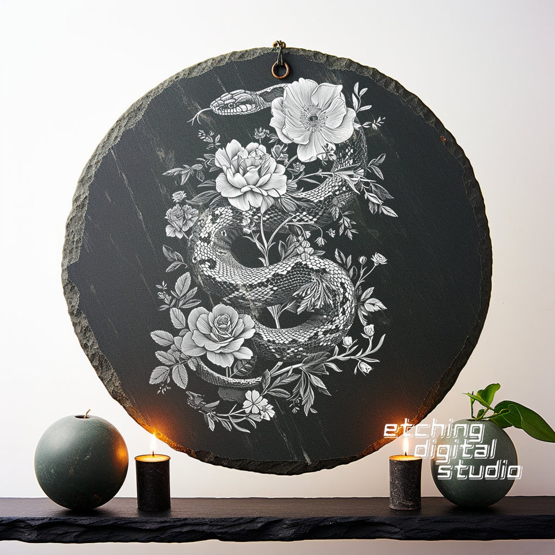 Snake Slate PNG | Slate Coasters Engraved | Slate Boards Etching | DIY ...