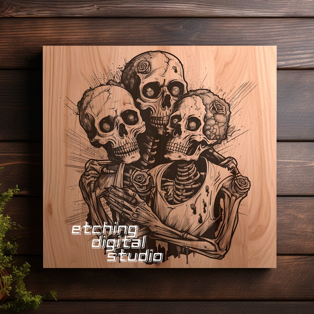 Zombie Triangle PNG for CNC Laser Engrave, Laser Burn, Glowforge File ...