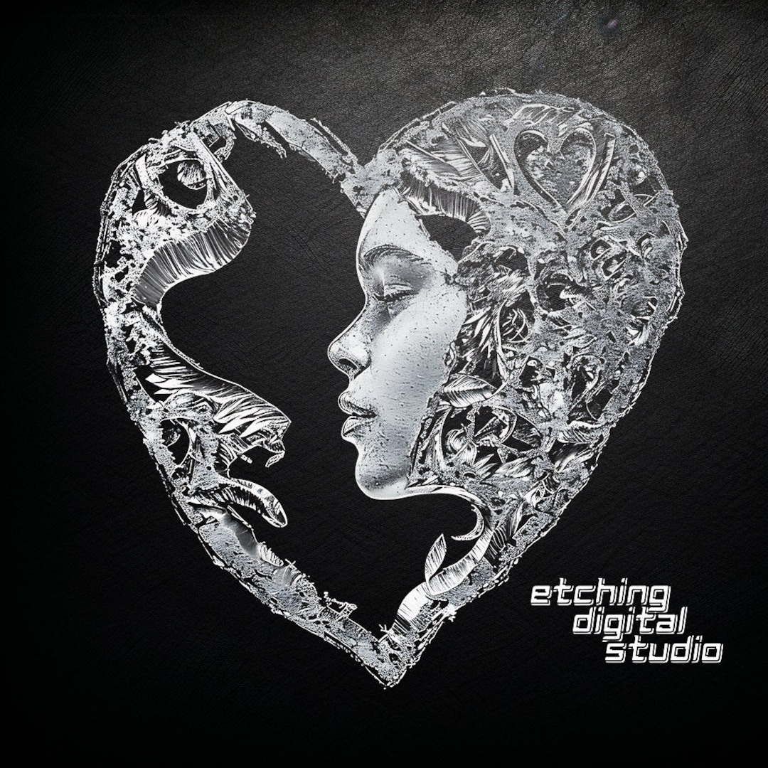 Heart Shape PNG for CNC Laser Engrave, Valentine's Day, Laser Burn ...