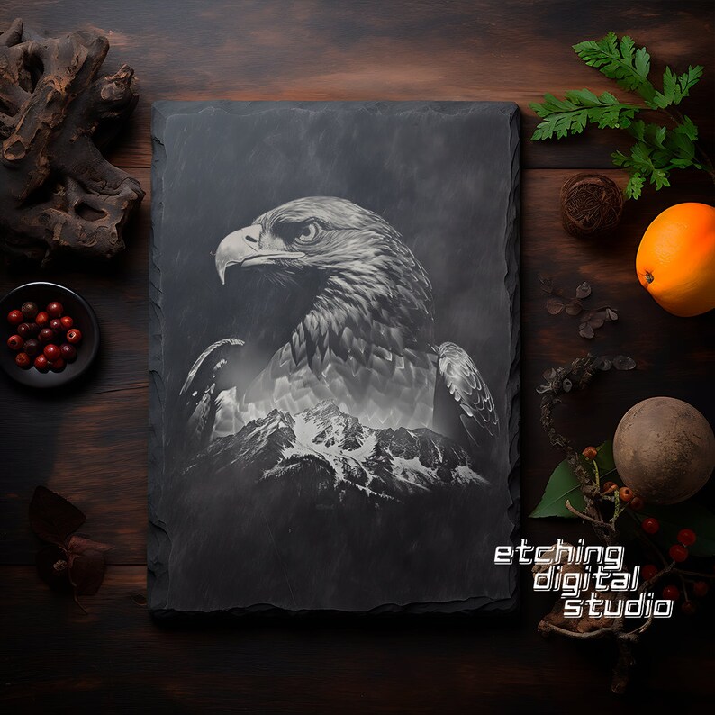 Eagle Mountain PNG for CNC Laser Engrave, Laser Burn, Glowforge File ...