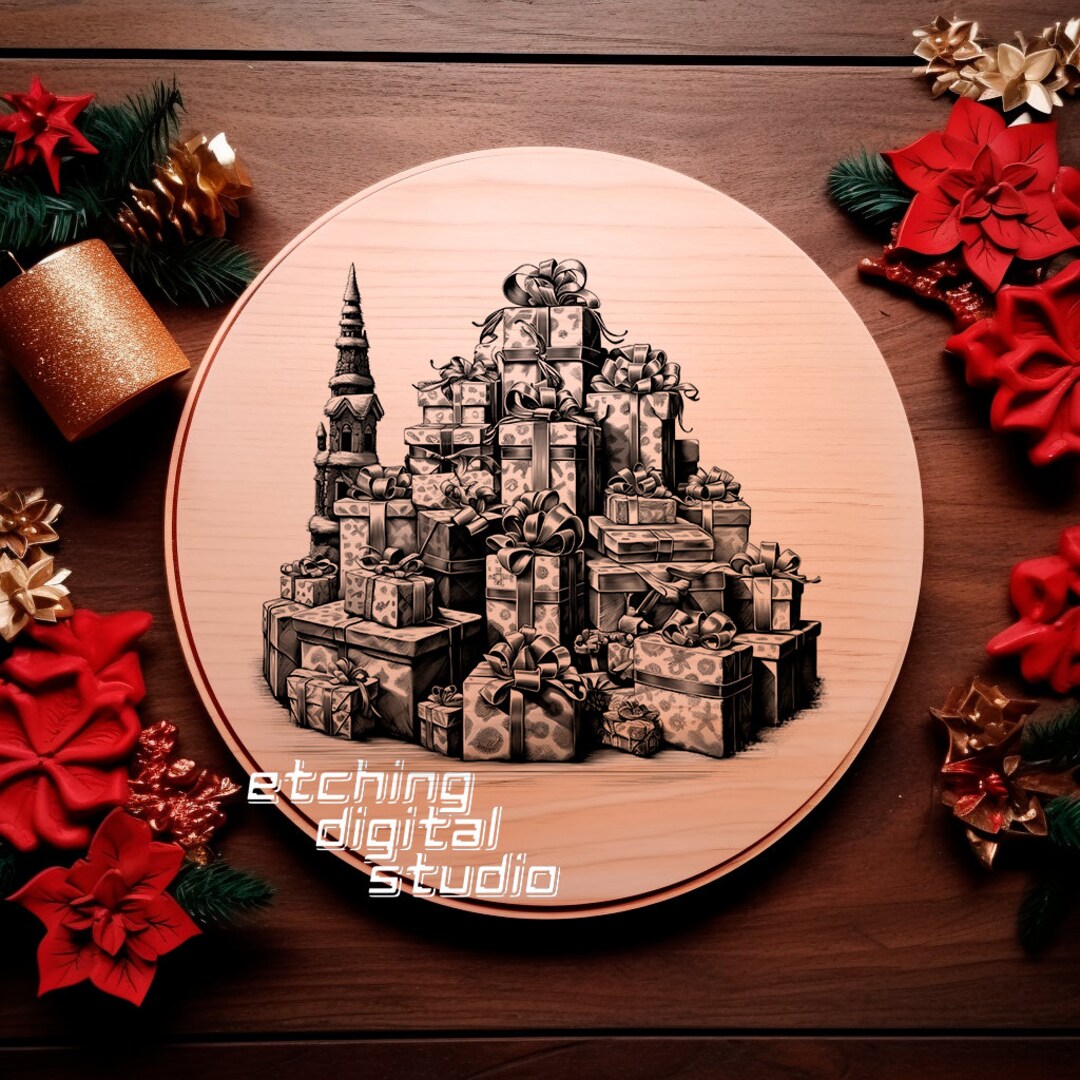 Christmas Gifts PNG for CNC Laser Engrave, Laser Burn, Glowforge File ...