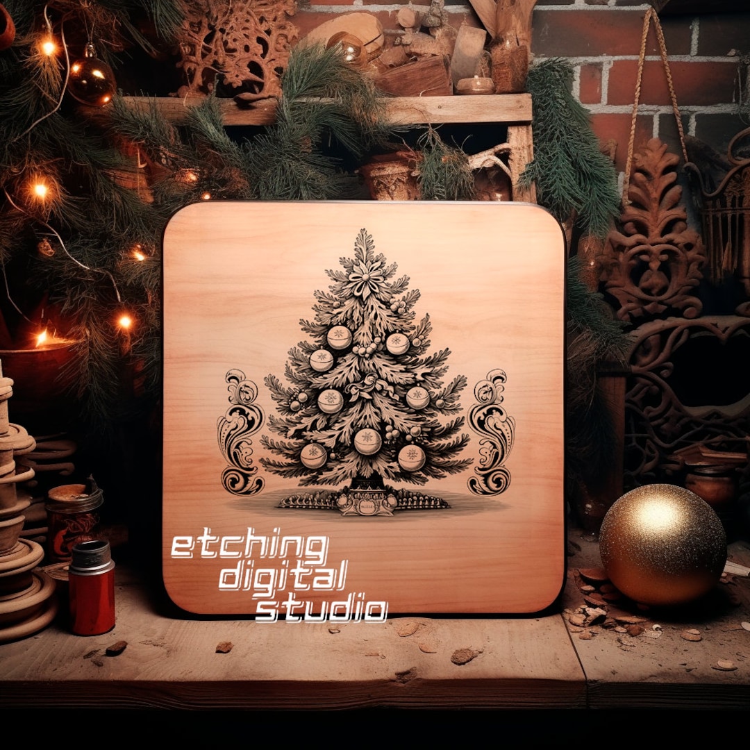 Christmas Tree PNG for CNC Laser Engrave, Laser Burn, Glowforge File ...
