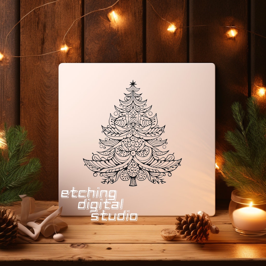 Christmas Tree PNG for CNC Laser Engrave, Laser Burn, Glowforge File ...
