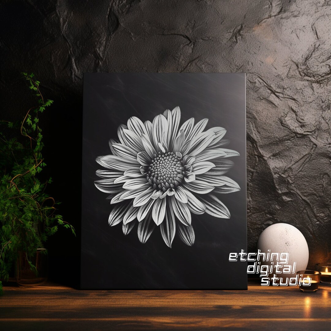 Flower PNG for CNC Laser Engrave, Laser Burn, Glowforge File, Lightburn ...