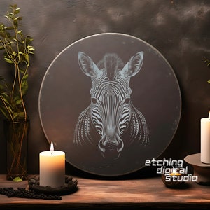 Zebra PNG for CNC Laser Engrave, Laser Burn, Glowforge File, Lightburn ...