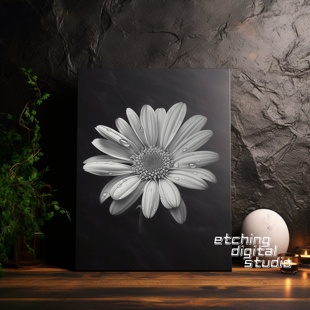 Daisy Flower PNG for CNC Laser Engrave, Laser Burn, Glowforge File ...