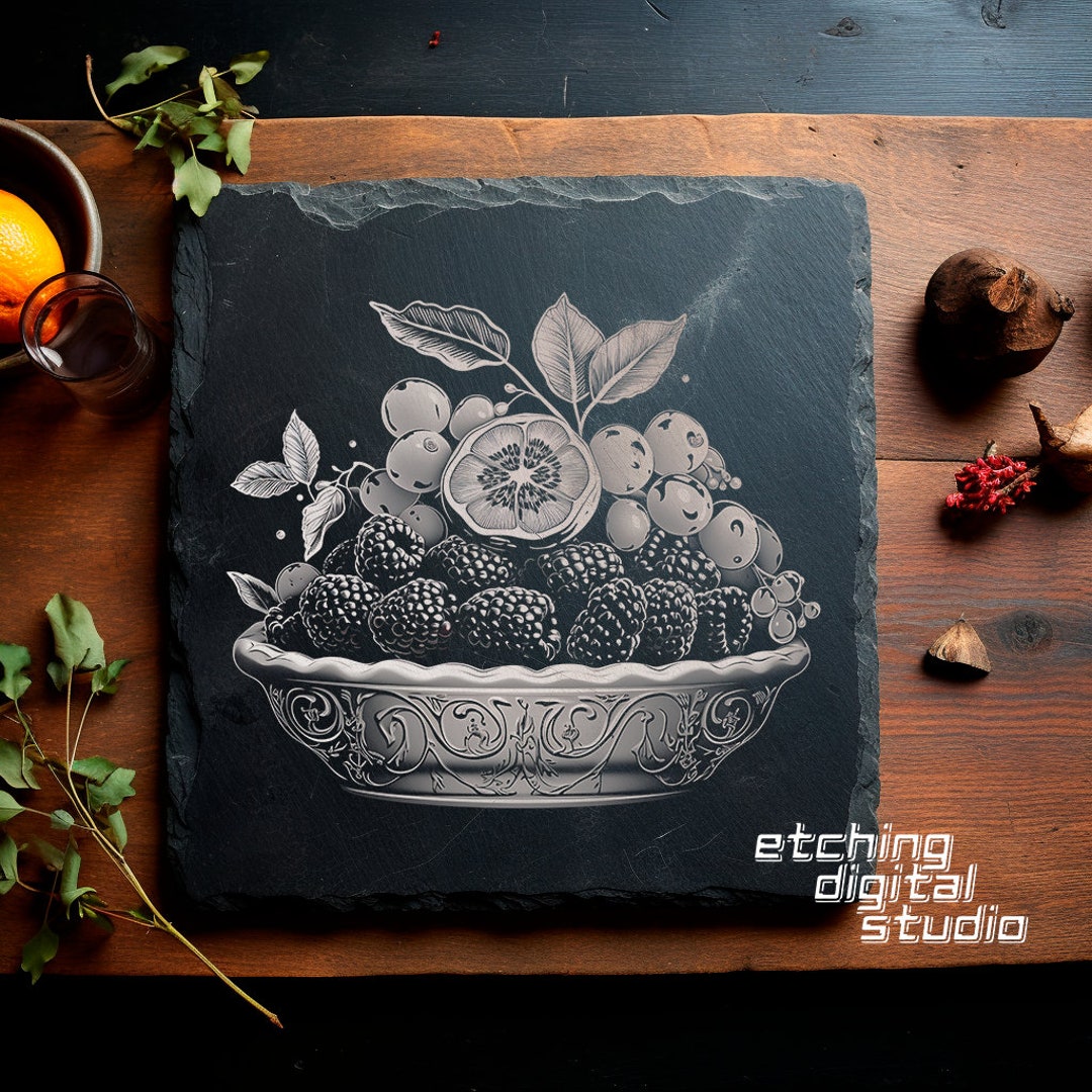 Fruit Tart Slate PNG | Slate Coasters Engraved | Slate Boards Etching ...