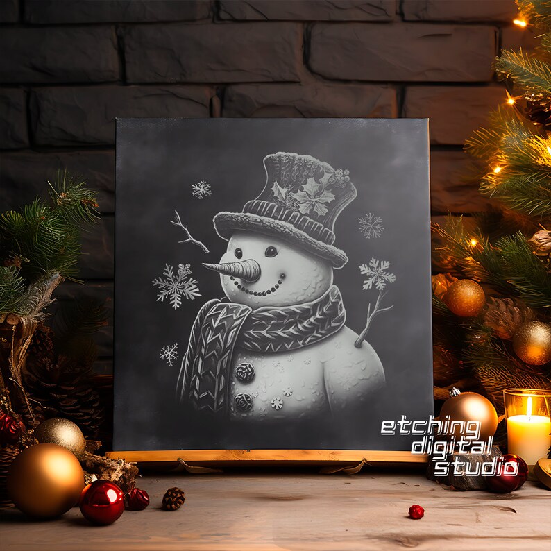 Snowman PNG for CNC Laser Engrave, Cnc Art Laser Burn, Glowforge File ...