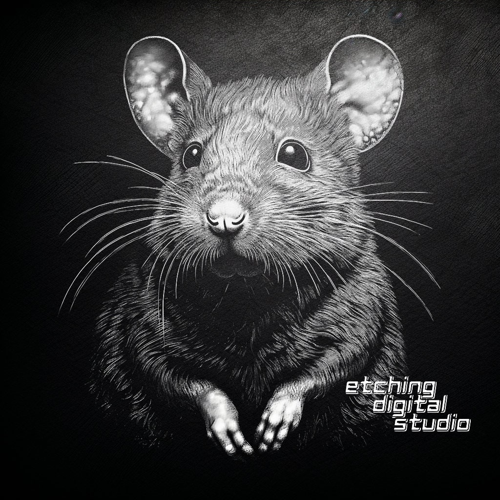Little Rat PNG for CNC Laser Engrave Laser Burn Glowforge - Etsy