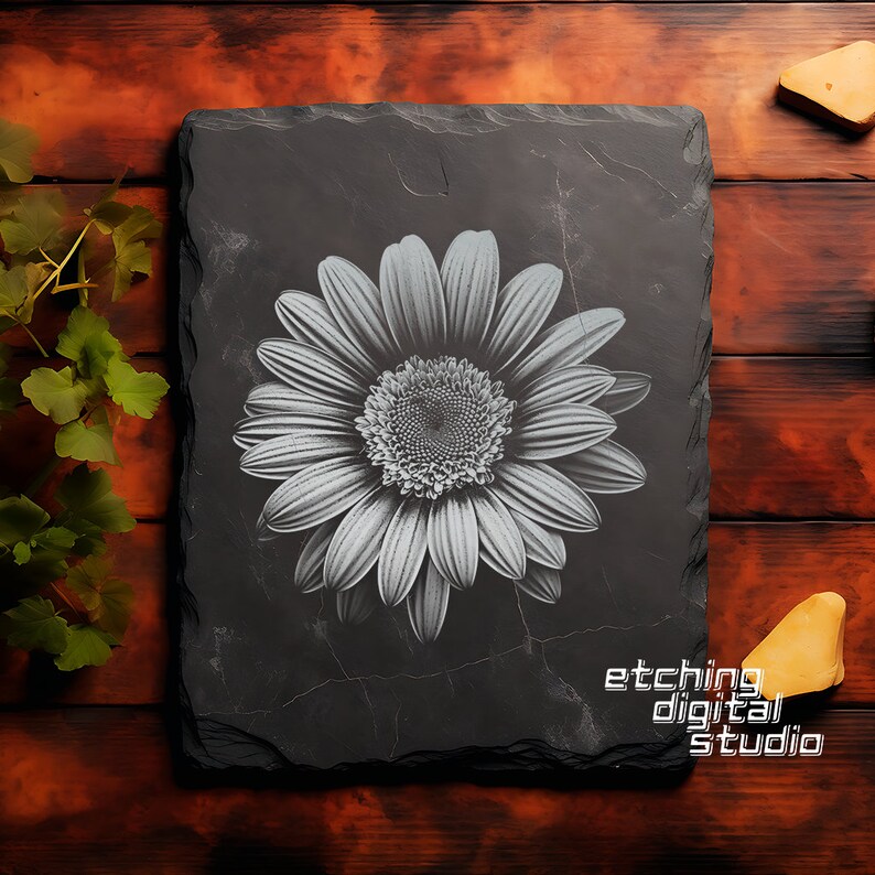 Gerbera Daisy Flower PNG for CNC Laser Engrave, Laser Burn, Glowforge ...