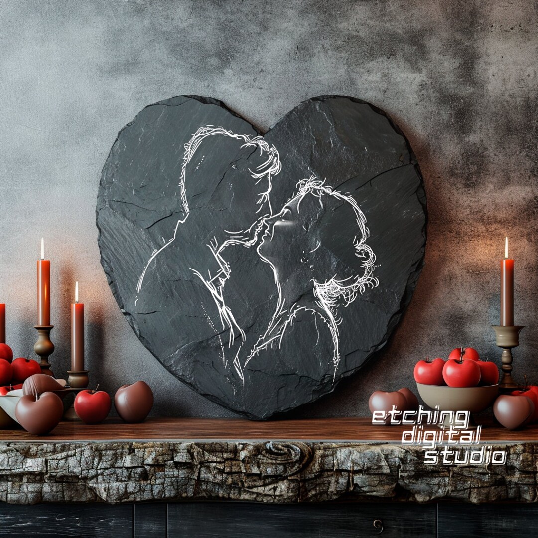 Love Couple PNG for CNC Laser Engrave, Valentine's Day, Laser Burn ...