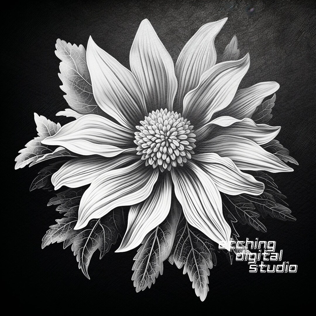 Flower PNG for CNC Laser Engrave, Laser Burn, Glowforge File, Lightburn ...