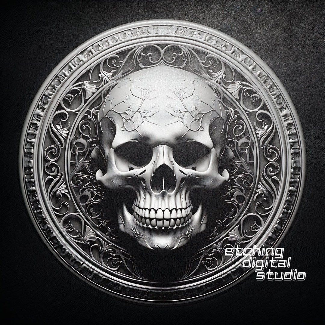 Skull PNG for CNC Laser Engrave, Halloween, Horror, Laser Burn ...
