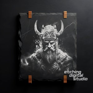 Viking PNG for CNC Laser Engrave, Laser Burn, Nordic Warrior, Wall Art ...
