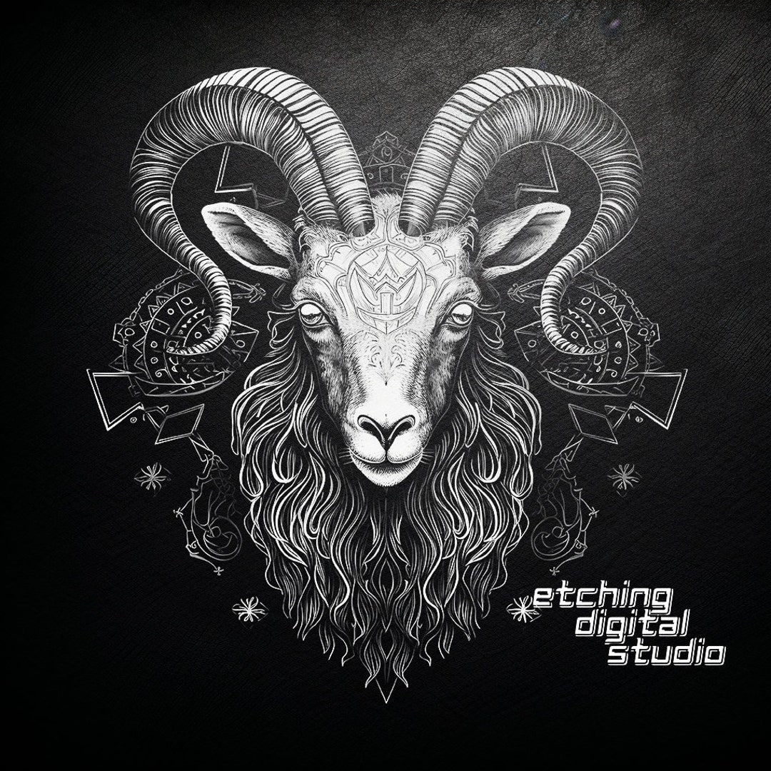 Goat PNG for CNC Laser Engrave, Laser Burn, Glowforge File, Lightburn ...