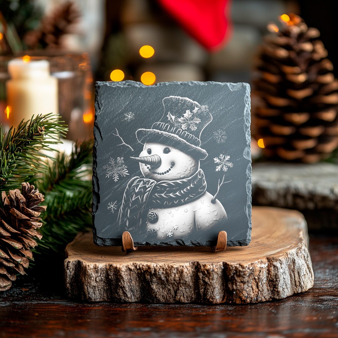 Snowman PNG for CNC Laser Engrave, Cnc Art Laser Burn, Glowforge File ...