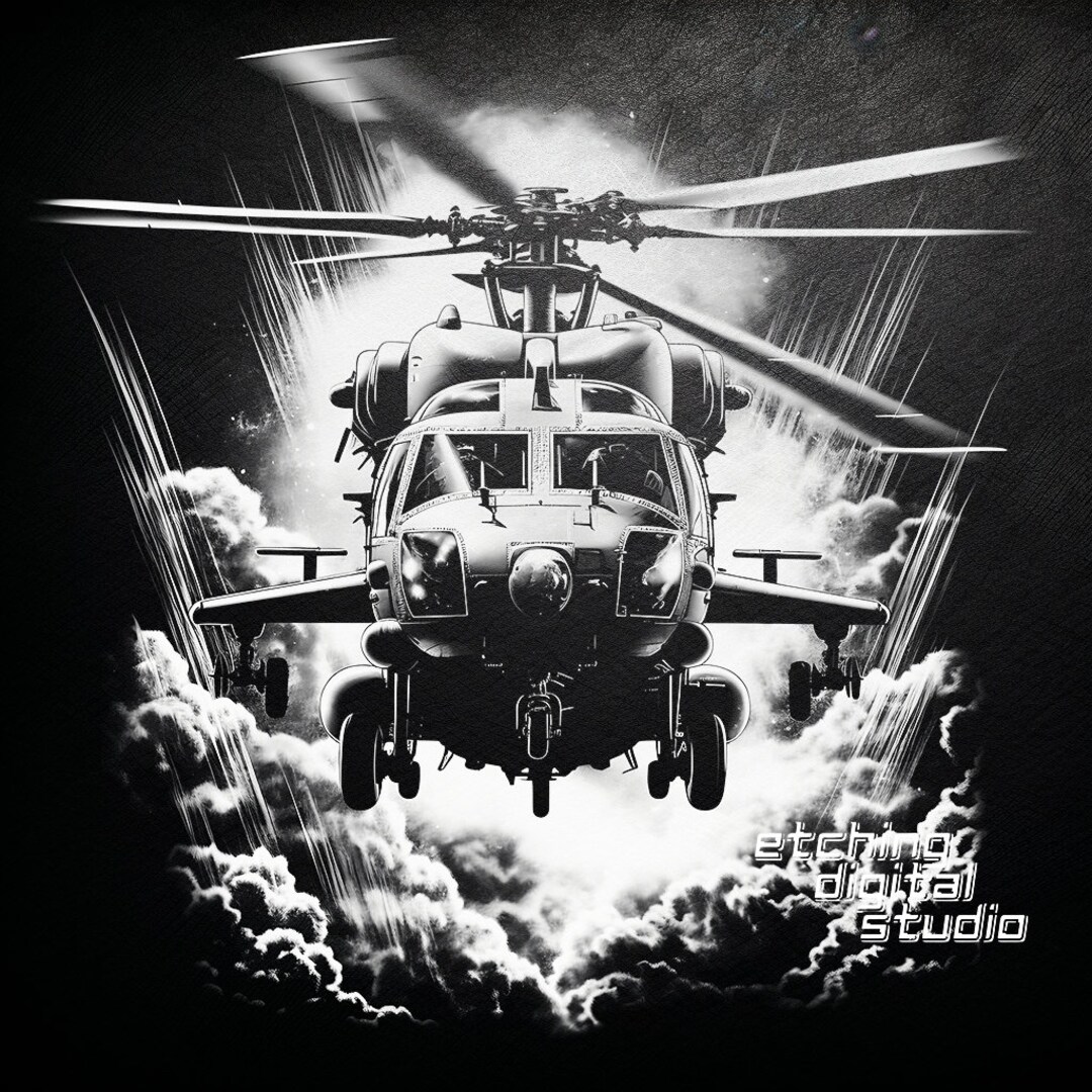 Helicopter PNG for CNC Laser Engrave, Laser Burn, Glowforge, Lightburn ...