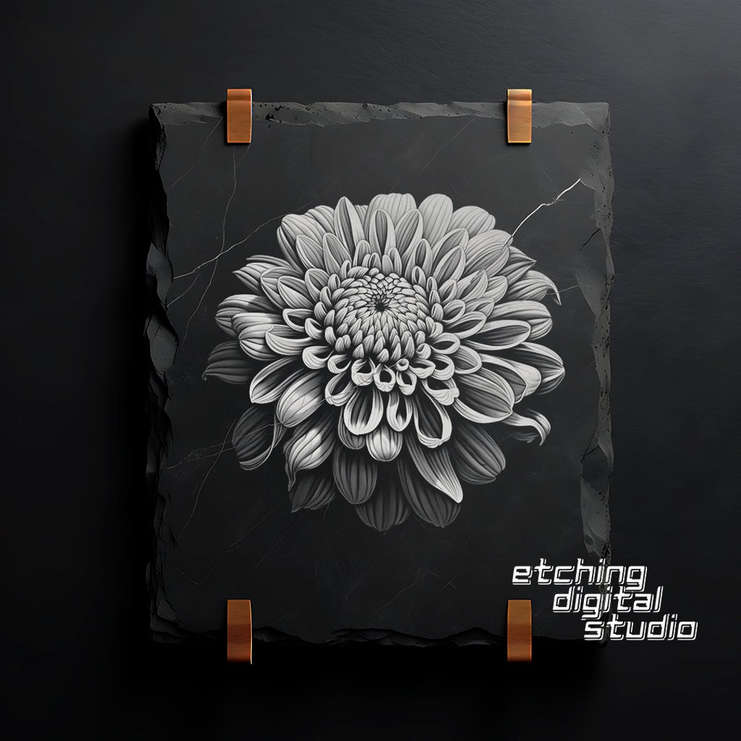 Zinnia Flower PNG for CNC Laser Engrave, Laser Burn, Glowforge File ...