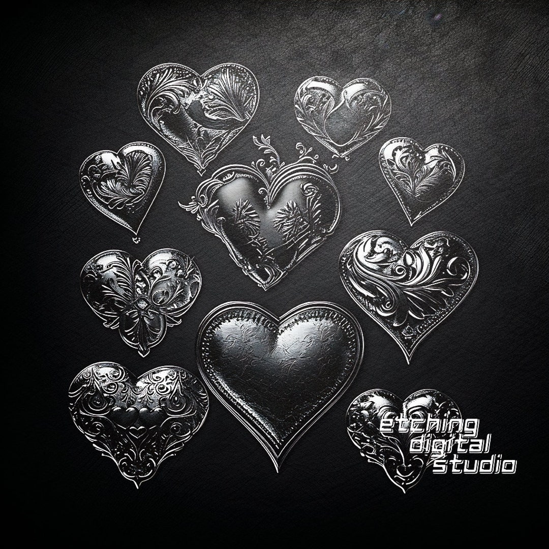 Ornamental Hearts Slate PNG | Slate Coasters Engraved | Slate Boards ...