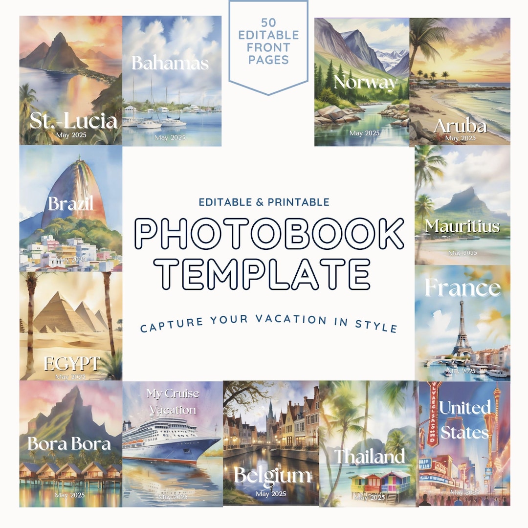 80+ Editable Travel Photobook to Capture Your Dream Vacation in a ...