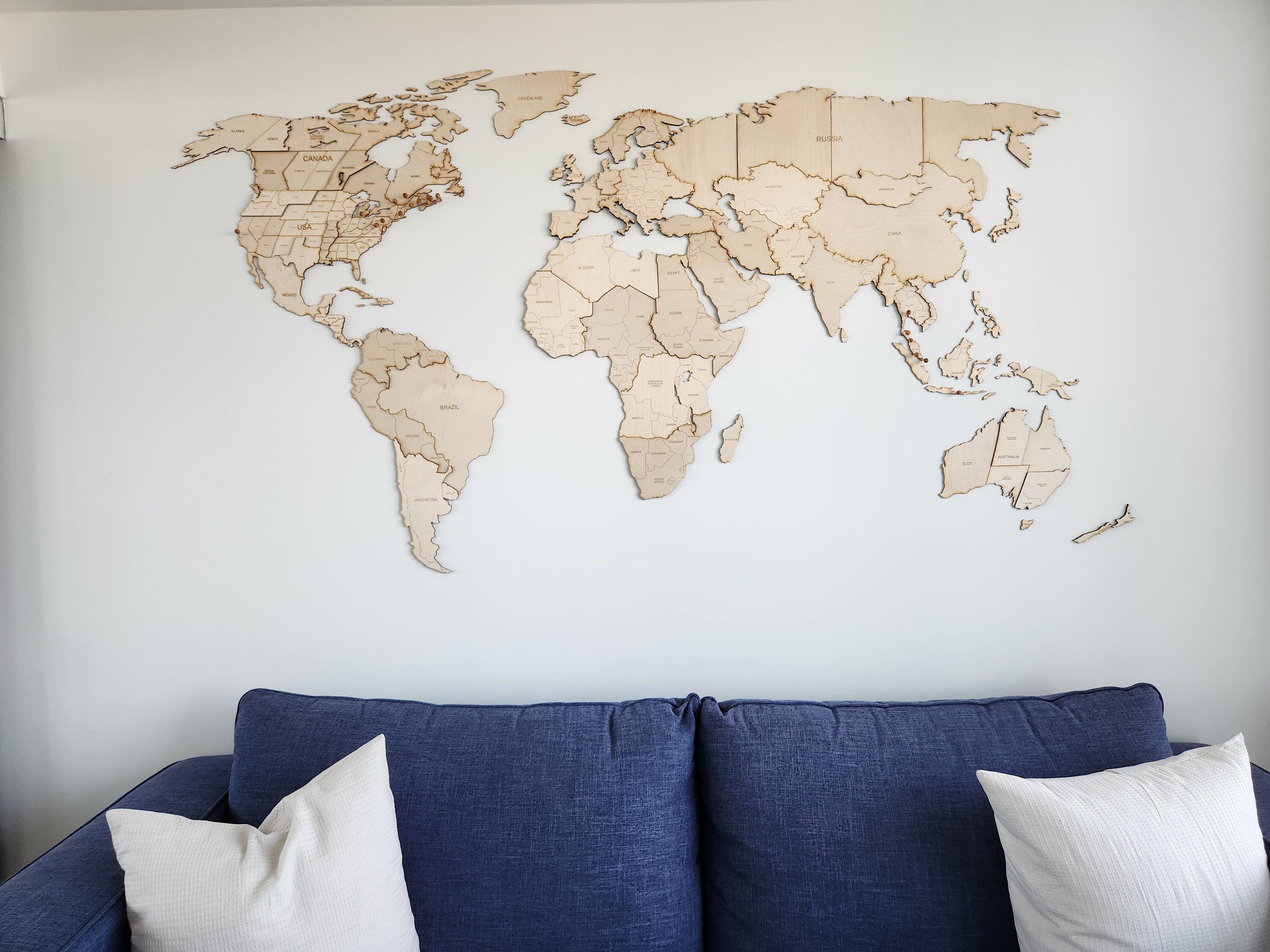 DIY Wooden World Map - Etsy