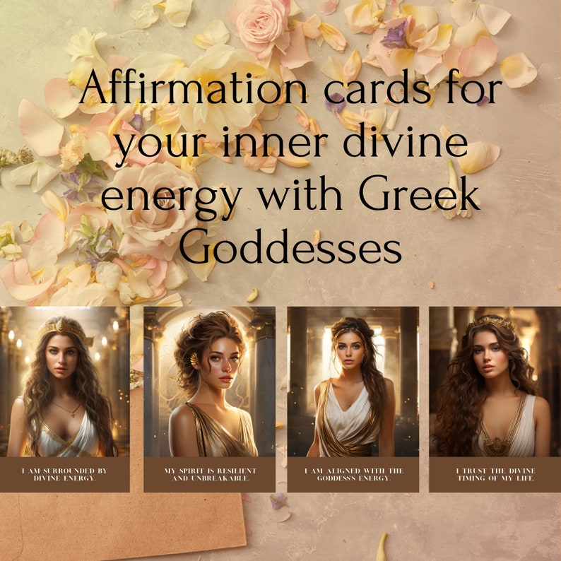 Goddesses Cards Divine Feminine Art Printable Affirmation - Etsy