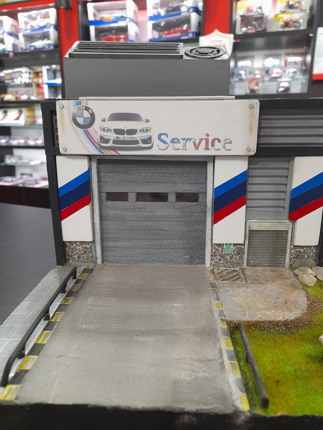 Bmw Car Garage Scale Diorama, Luxury Car Handmade Miniature Gift for ...