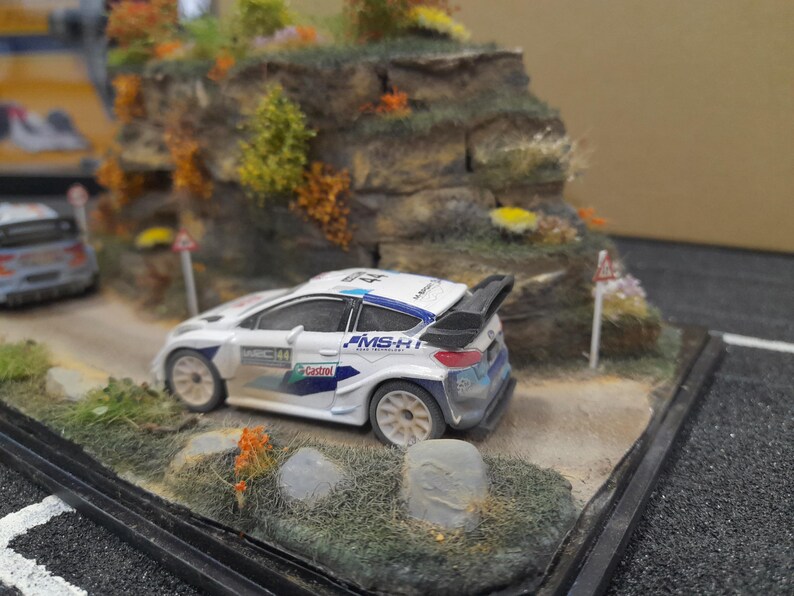 1/64 Scale Wrc Rally Diorama, Race Car Scale, Handmade Race Car Scale ...