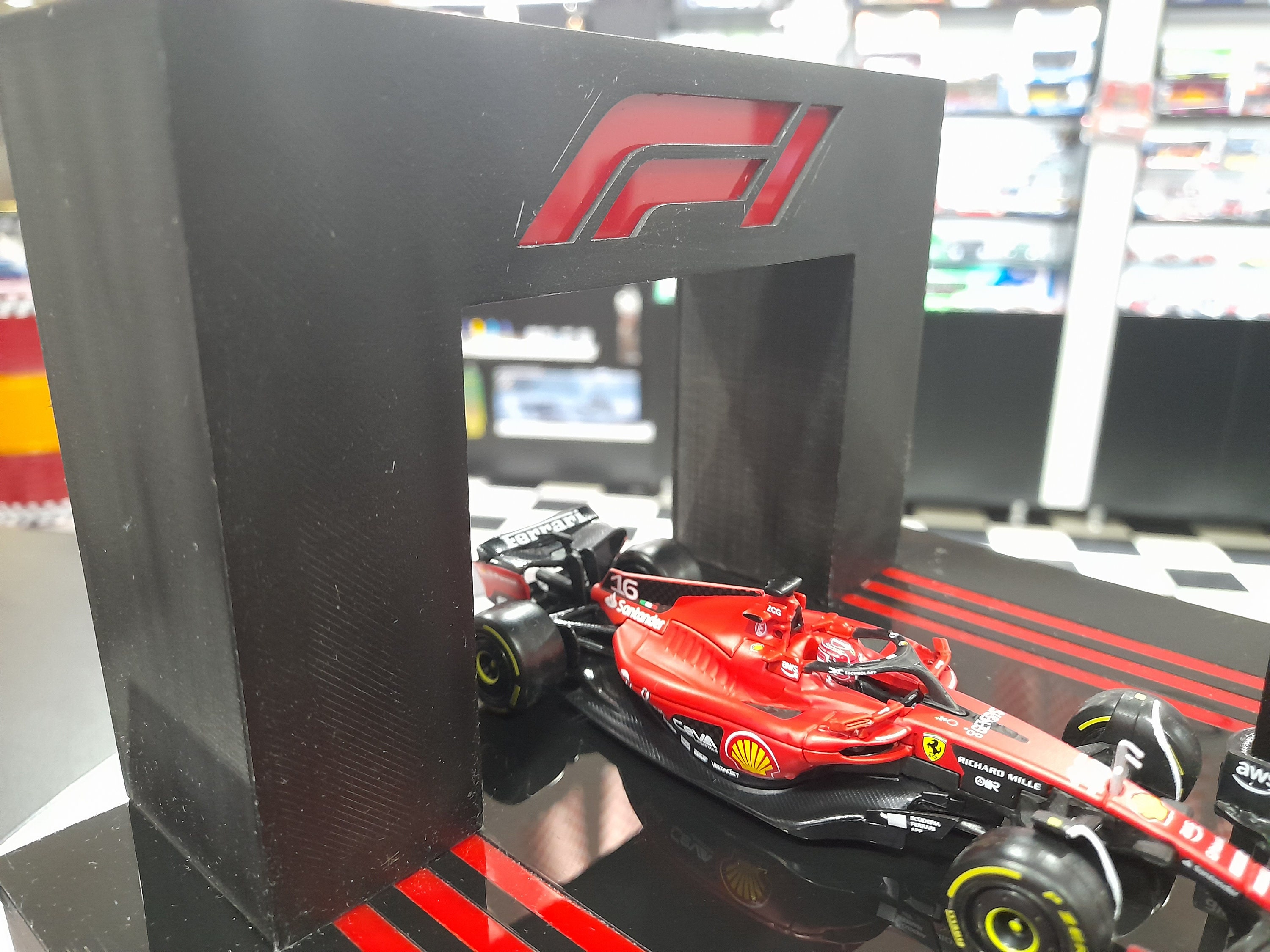 F1 Diorama Stand With Red Night Lights Formula1 Scale Gift - Etsy