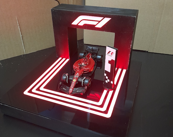 F1 Diorama Stand With Red Night Lights, Formula1 Scale Gift for Night ...