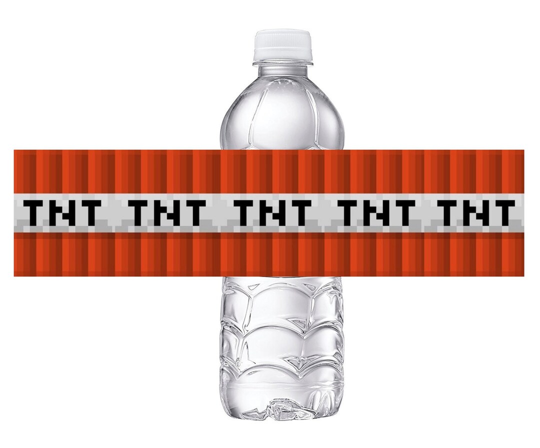TNT Water Bottle Labels, Tnt Birthday Party Decorations, Tnt Water ...