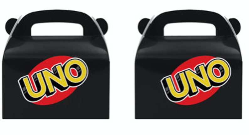 Uno Party Candy/goodie Gable Gift Boxes: Uno Theme Party Favor Setfirst ...