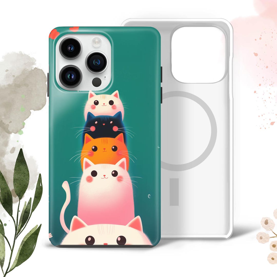 Cat Meow Cute Mascot Kitty Funny Cartoon Art Pussy Phone Case for ...