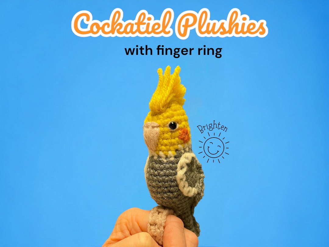 Crochet Cockatiel Stuffed Animal, Cute Bird Plushie, Fun Pet Bird Toy ...
