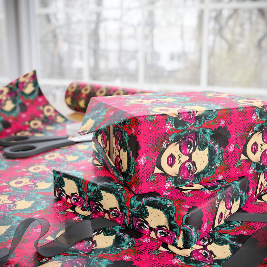 Pop Art Woman Wrapping Paper - Etsy
