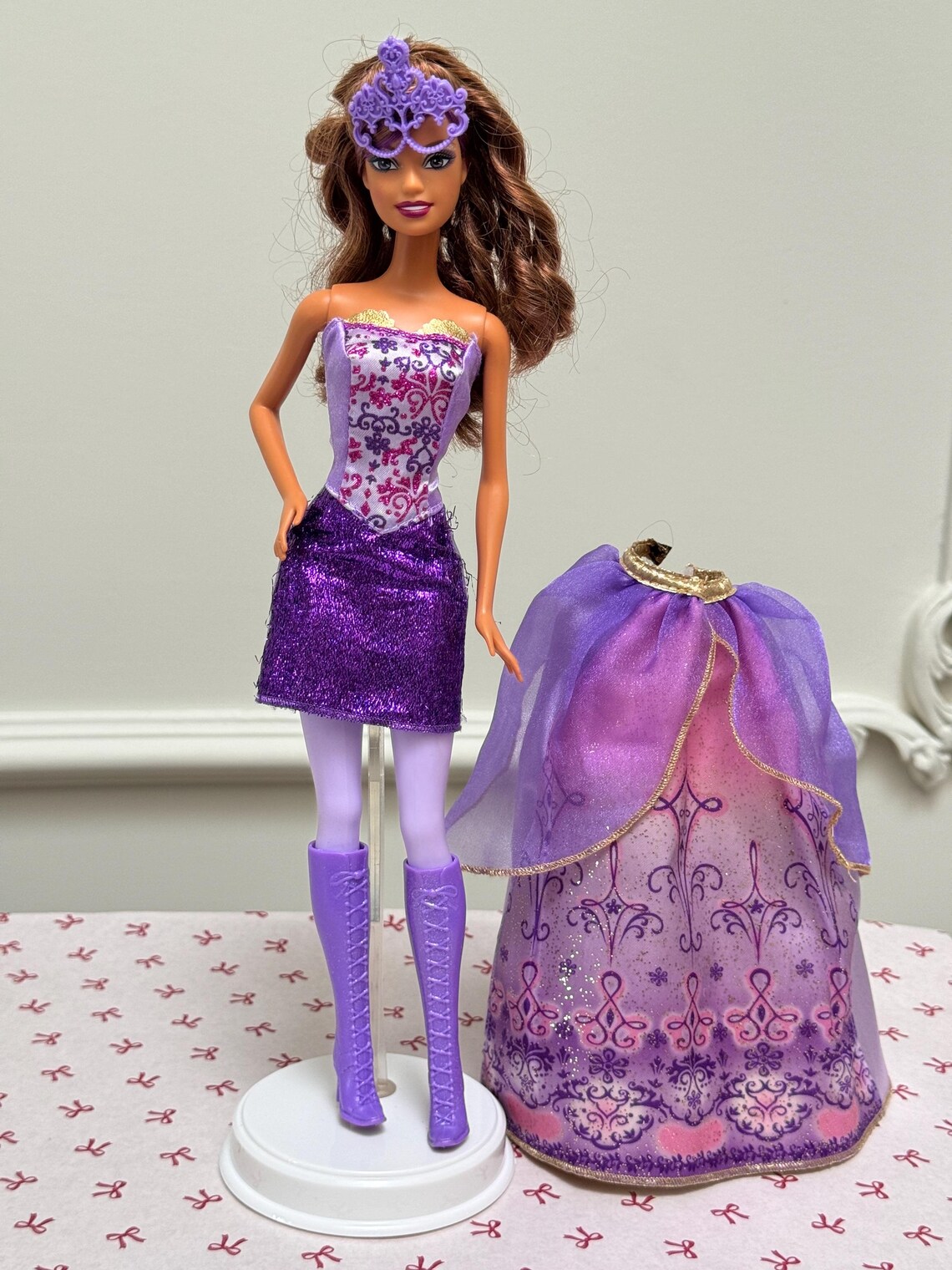Barbie and the Three Musketeers Doll Viveca VGUC Mattel 2008 Purple ...