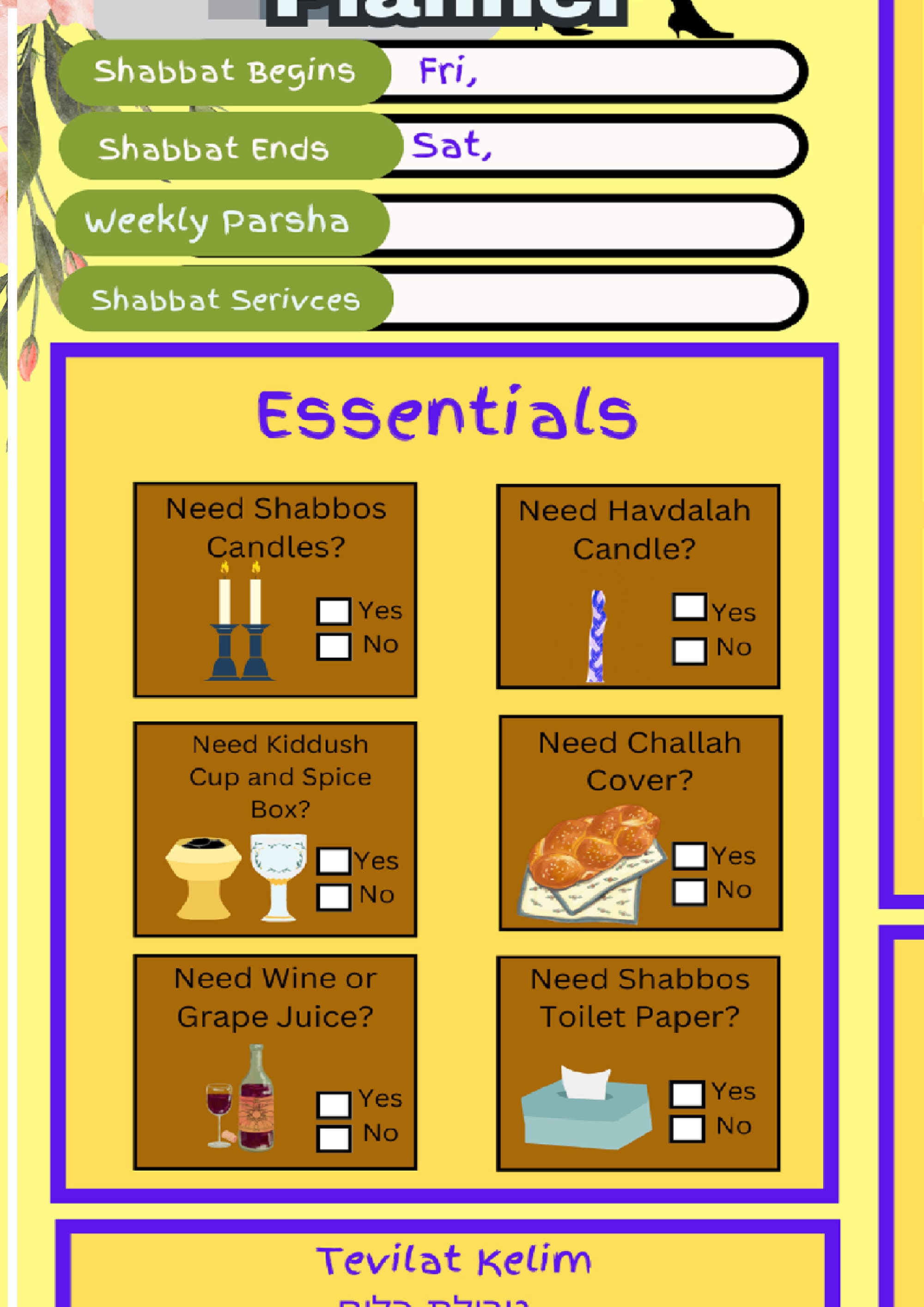 Shabbat Prep Digital Prints, Shabbat Prep Digital, Jewish Conversion ...