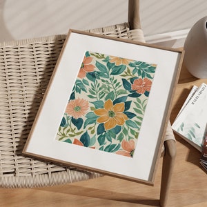 Vibrant Botanical Bliss - Floral Pattern Digital Download - Etsy