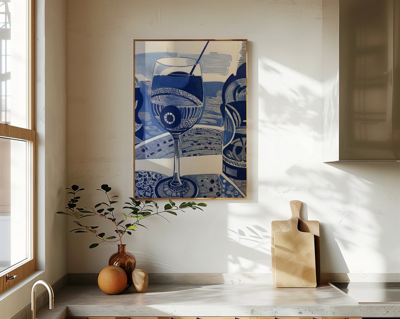 Blue Aperol Spritz Sketch - Digital Download - Etsy