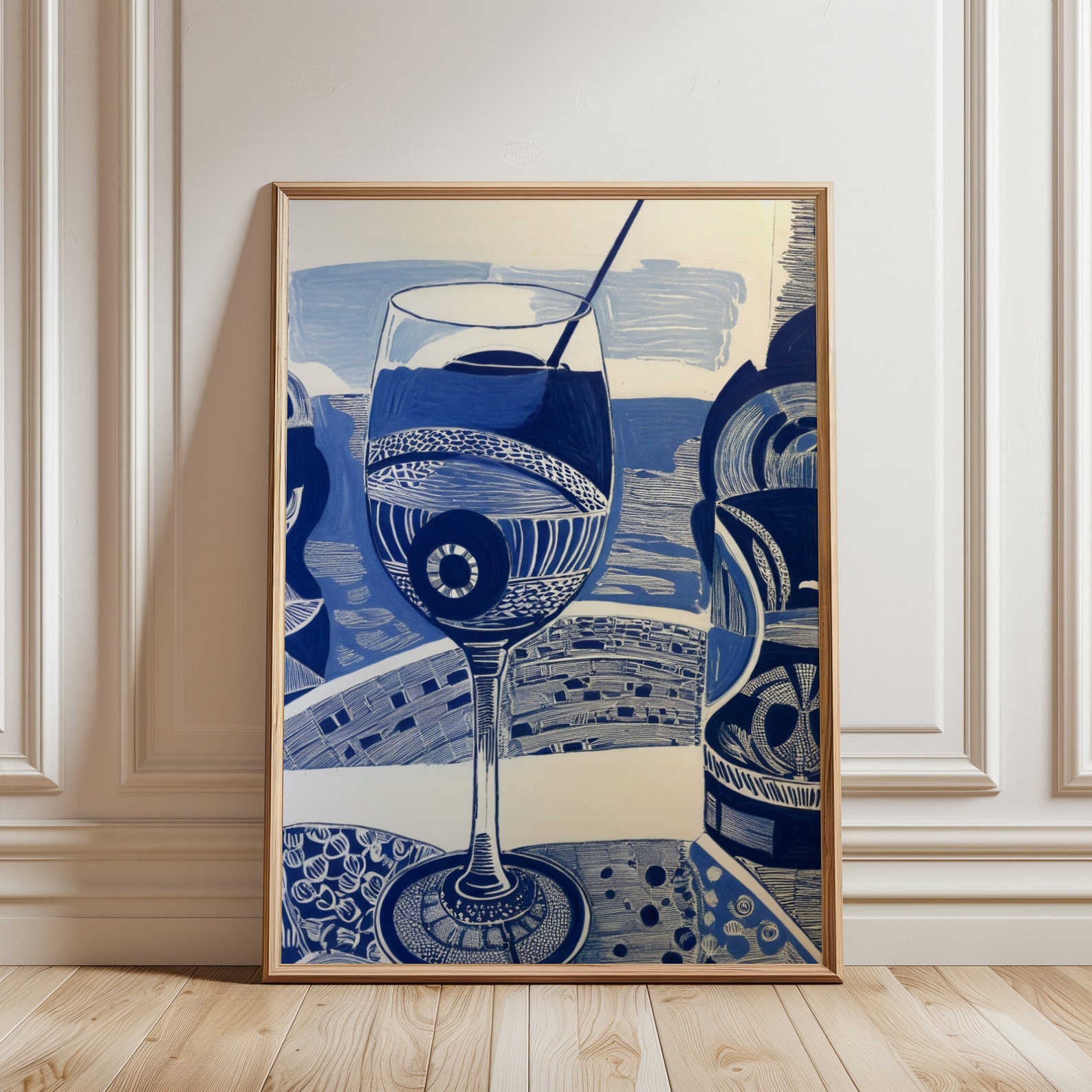 Blue Aperol Spritz Sketch - Digital Download - Etsy