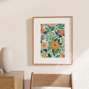 Vibrant Botanical Bliss - Floral Pattern Digital Download - Etsy