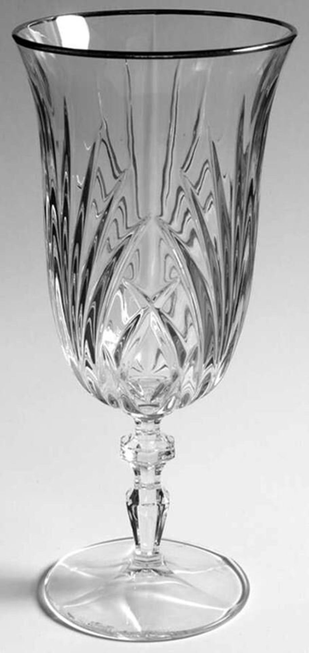 Gorham Crystal Rosewood Platinum Iced Tea Glass Blown Discontinued 8.5H ...