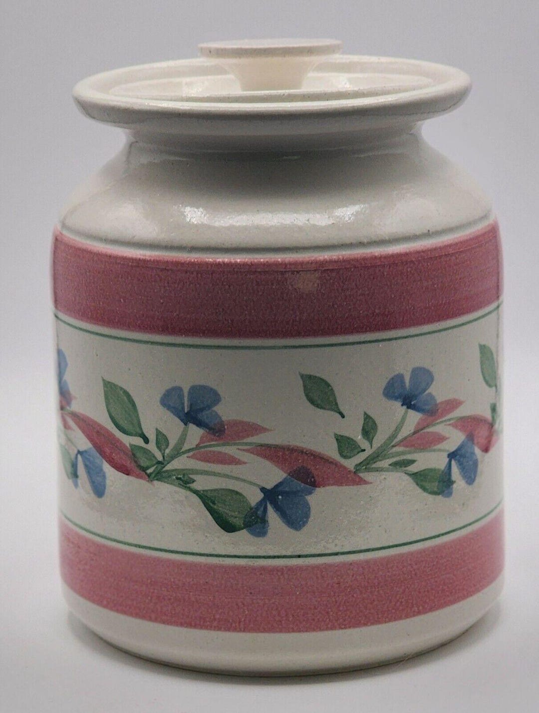 American Artisan Pottery Olde Towne Alexandria 8 in by 5 in Canister W ...