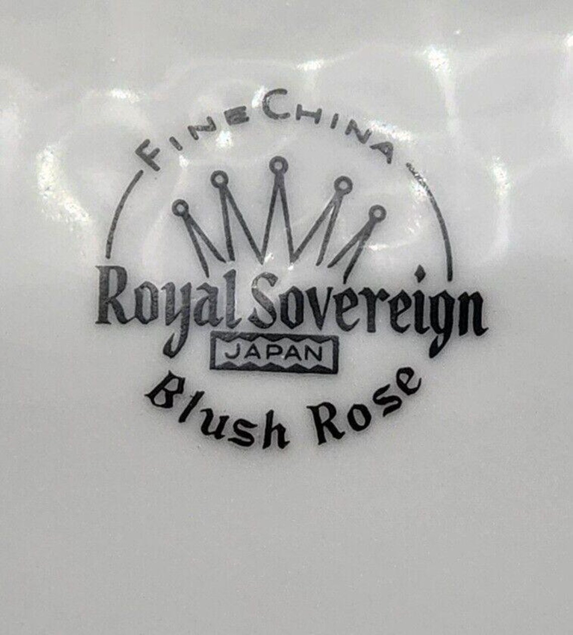 Royal Sovereign BLUSH ROSE Pink/gray Roses and Buds 10 1/8 Dinner Plate ...