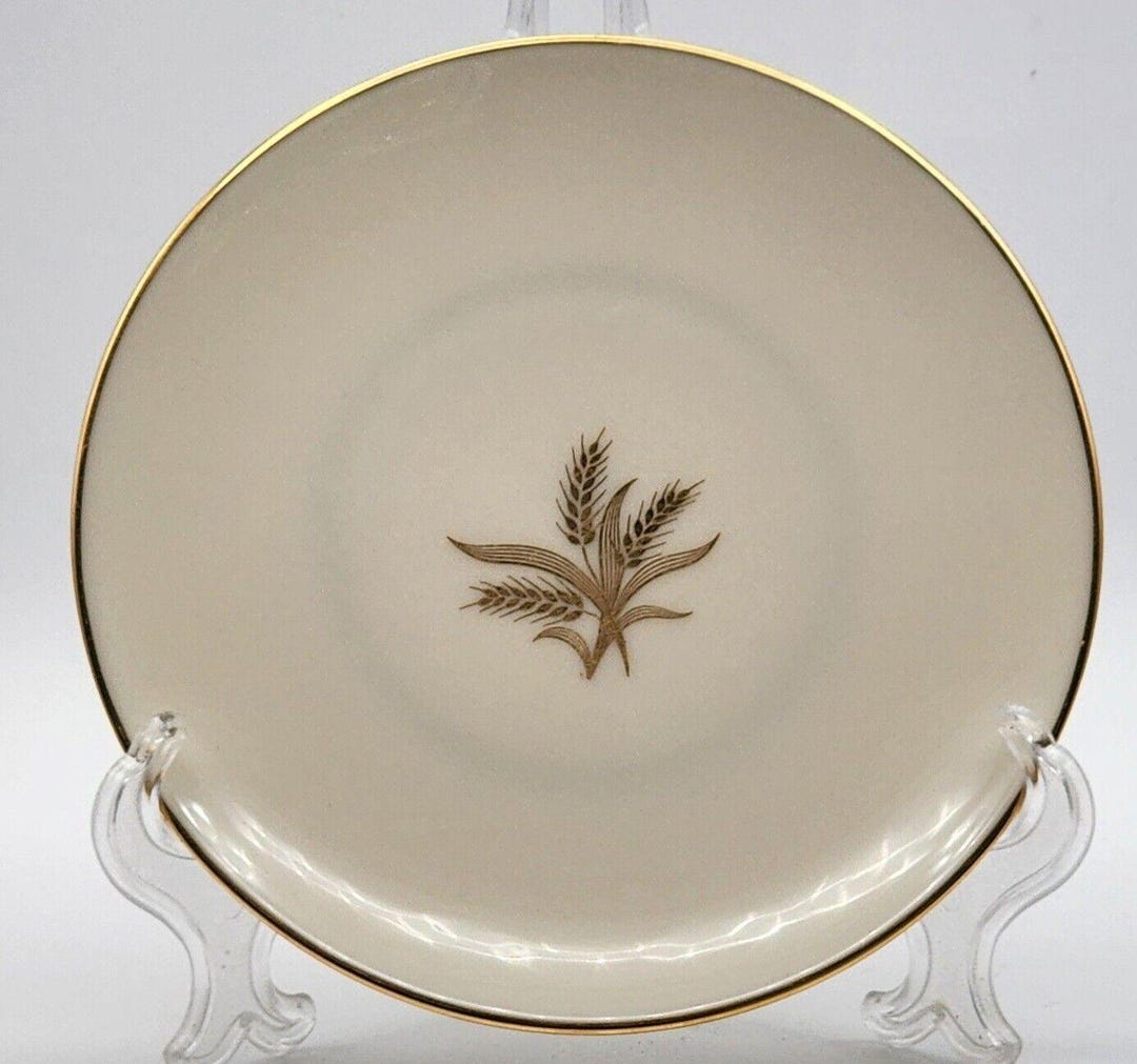 Vintage LENOX Wheat Pattern China R-442 6 1/4 Bread and Butter Plate Beige Gold - Etsy