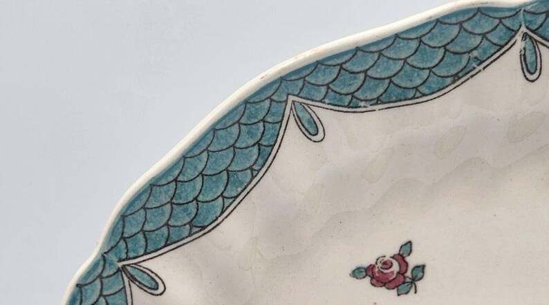 Royal Doulton Lowestoft Bouquet D6023 Oval Platter 11 in Blue/green - Etsy