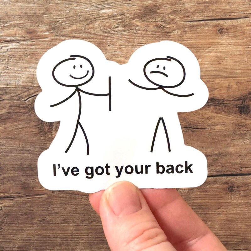 Stick Figure I Got Your Back - Etsy